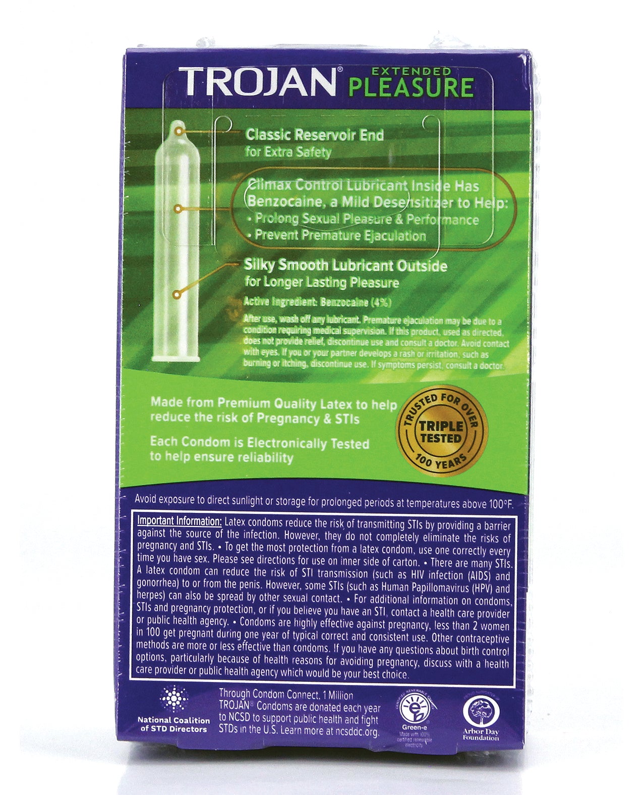 Trojan Extended Pleasure Condoms - Box of 12 – Hella Raw