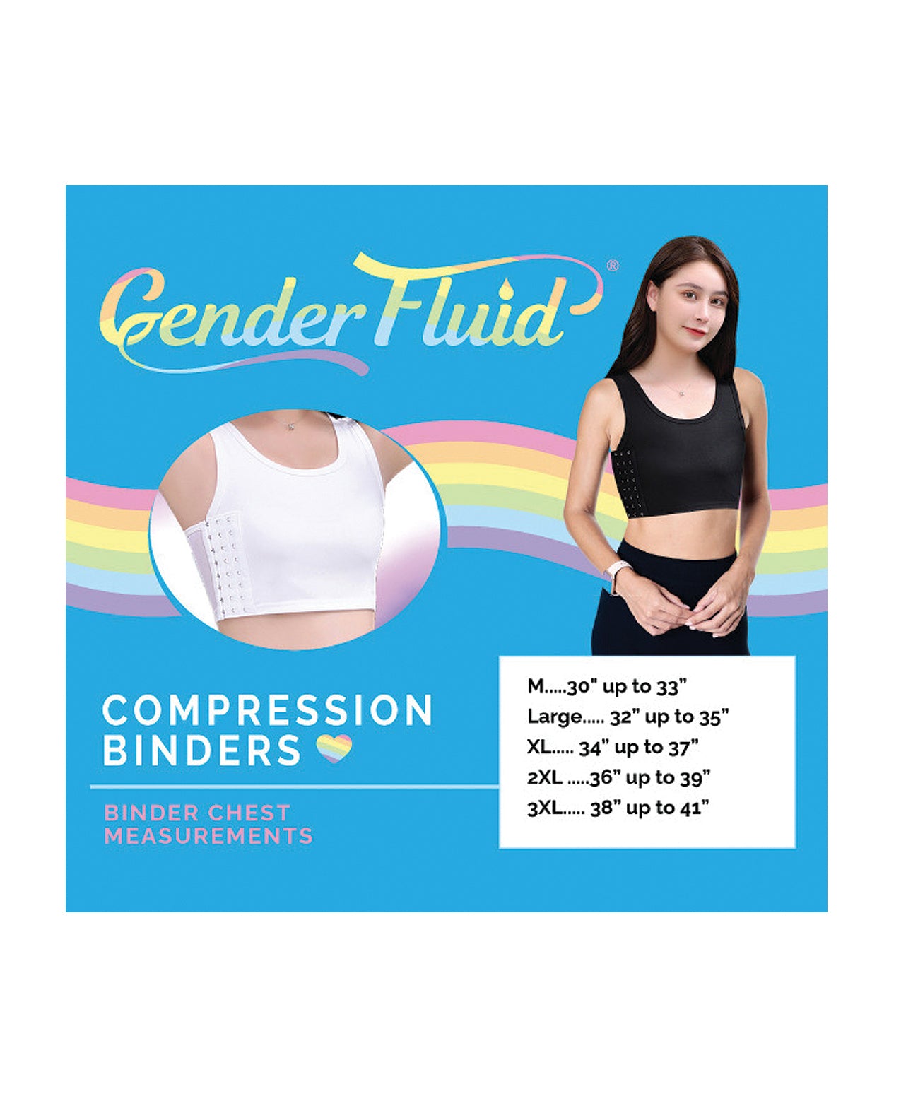 Gender Fluid Chest Compression Binder - XXL White – Hella Raw