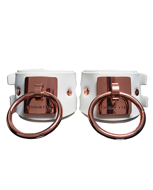 Pleasure Collection Adjustable Handcuffs - White/Rose Gold – Hella Raw